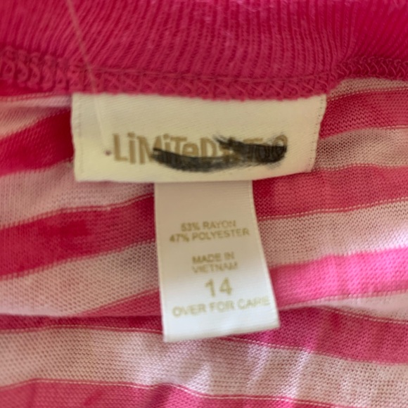 Limited Too | Shirts & Tops | Limited Too Tank Top Pink Stripe Shirt ...